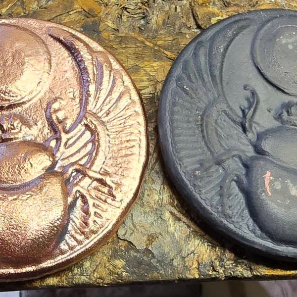 Graphite Casting Mold - Double-sided Cursed Aztec Pirate Coin! - Etsy
