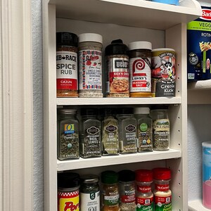 Customizable Countertop Spice Rack, Fixed Shelves, Assorted Wood Types ...