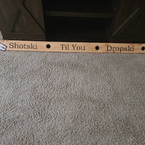 Ski Board for Shots, 4 Person Personalized Ski Board , Rustic Wood Ski ...
