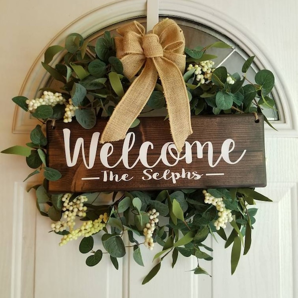 Welcome Sign | Welcome Door Sign | Personalized Sign | Family Name Sign ...