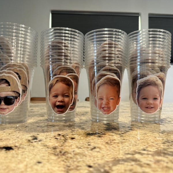 Personalized Photo Birthday Cups, Custom Cups With Face, Face Photo ...