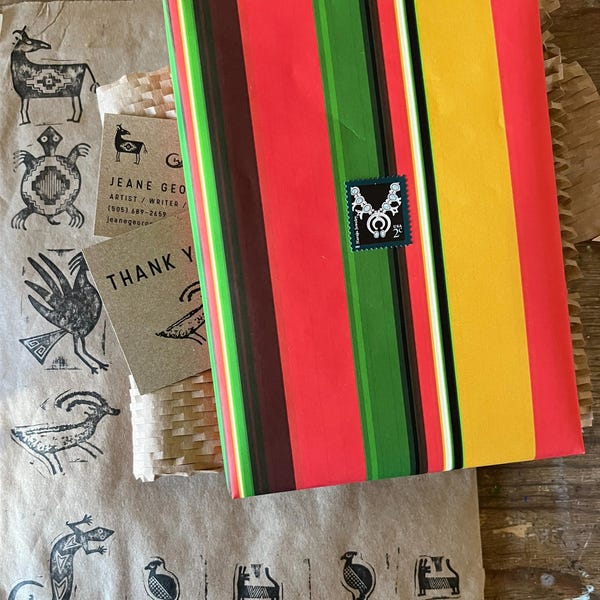Western Serape Wrapping Paper Roll, Mexican Gift Wrap, Red Green Yellow ...