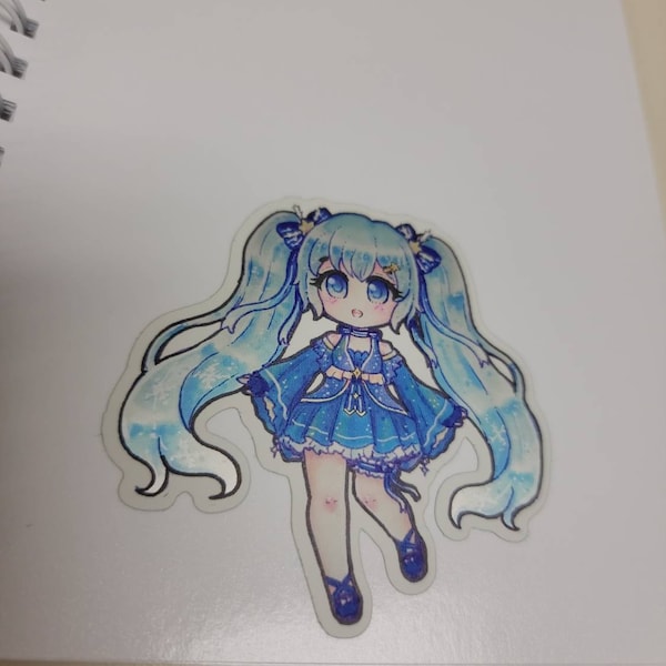 Vocaloid Chibi Miku, Rin, and Len Stickers [cute Kawaii Anime Laminated ...