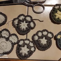 Crochet Pattern: Cat Paw Print Coaster and Scrubby, Sustainable DIY ...