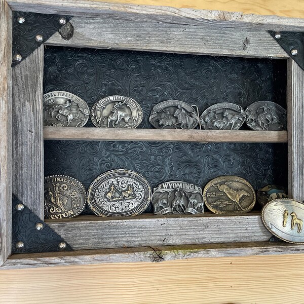 Belt Buckle Display Case Holds 24 Buckles-red - Etsy