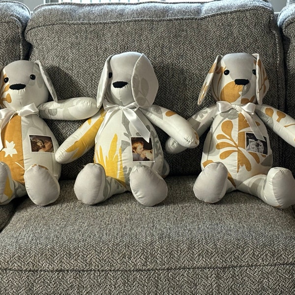 Memory Dog Custom Animal Made From Loved Ones Clothing Keepsake Dog ...