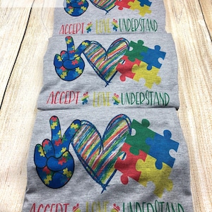 Accept Love Understand Autism Awareness Digital Download PNG ...