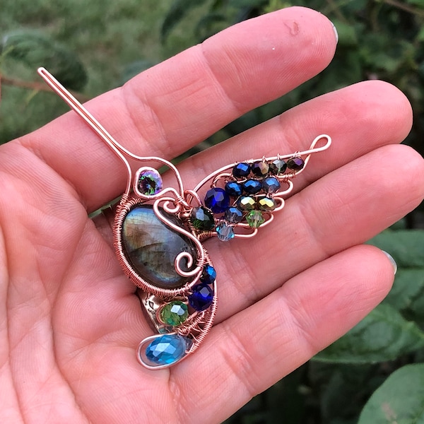 Wire Wrapped Hummingbird Pendant Template Pattern : Downloadable File ...