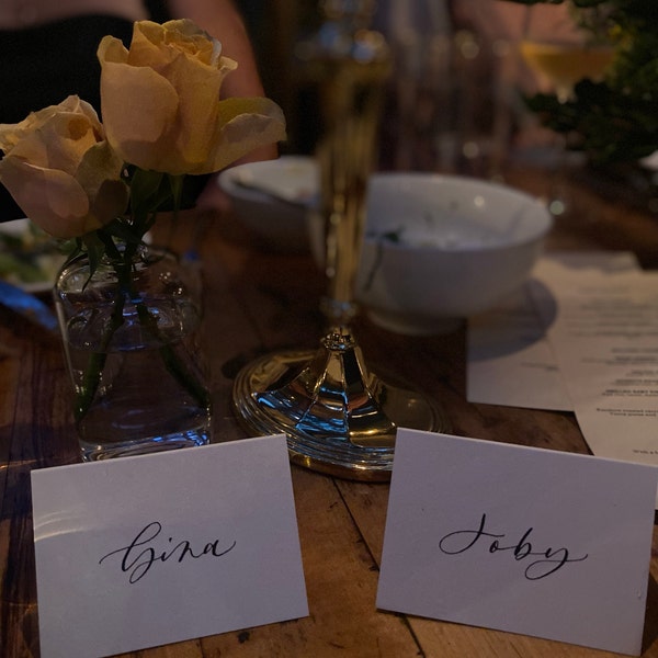 Handwritten Seating Chart Card Table Assignments | Hand Torn Paper ...