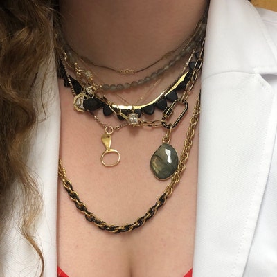 Vintage 18k Gold Fluid Net Bib Statement Necklace - Etsy