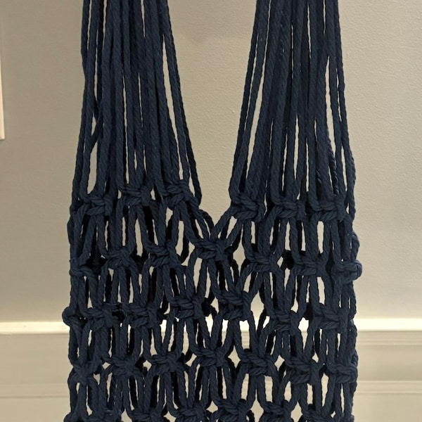 Macrame PATTERN Market Bag, Macrame Shopping Bag DIY, Macrame Net Bag ...