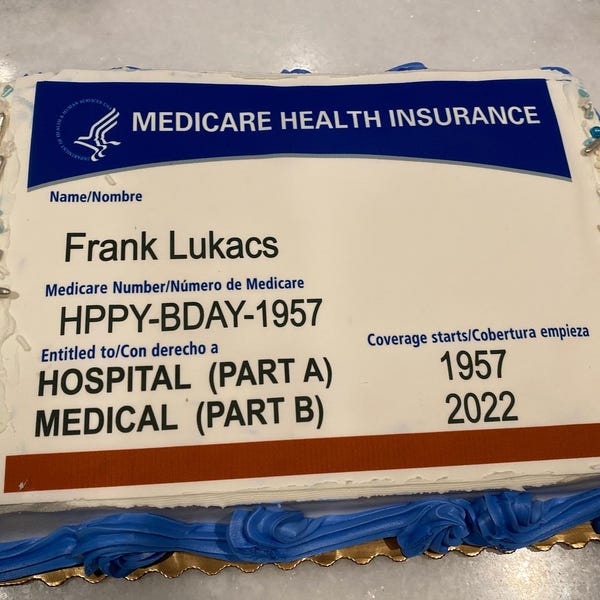MEDICARE EDIBLE PHOTO Image Over the Hill Cake Topper 1/2 1/4 8in Icing ...