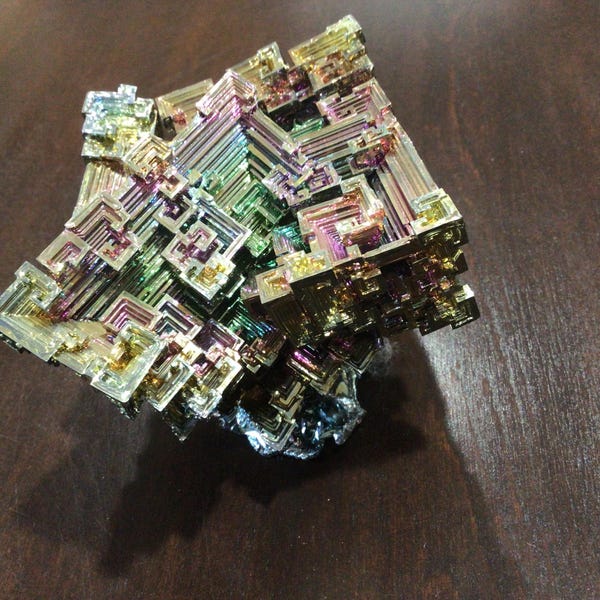 Bismuth Bi Metal Crystal Rainbow Bright Metal Mineral Specimen Original ...