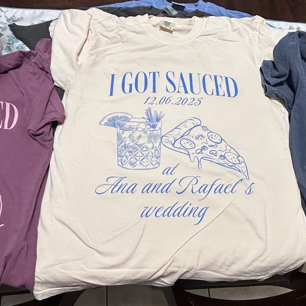 Custom Wedding Shirt Cocktail Wedding Tshirt Toss Wedding Merch Newly ...