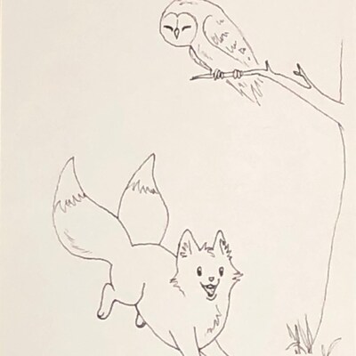 Rain Fox Red Fox Giclée Art Print - Etsy