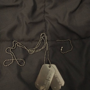 WOLVERINE LOGAN Brushed Steel Double Dog Tags Pendant Necklace Ball ...