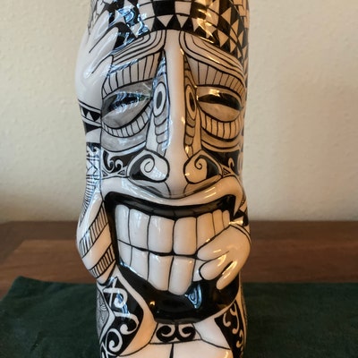 Handpainted Tiki Mug Drinkware Tiki Style Mug Ceramic Tiki Cups Tiki ...
