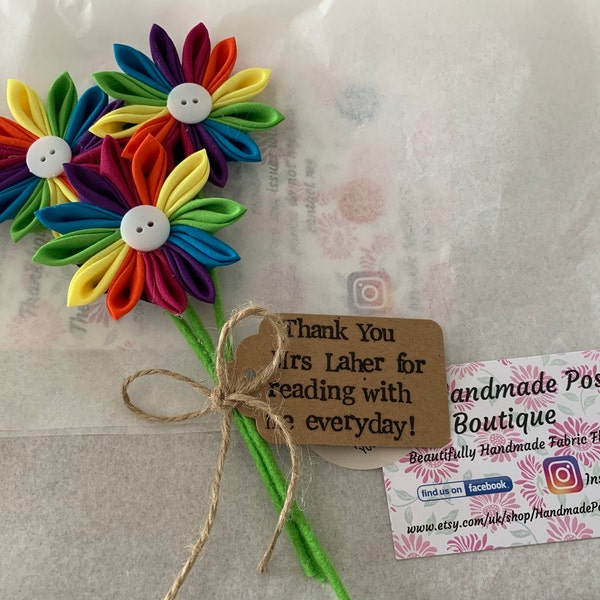 Personalised Teacher Gift Teaching Assistant, Any Colours!!! Flower ...