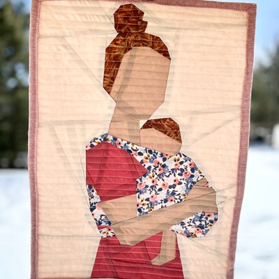 Sleepy Bear Baby Quilt, Sleepy Bear FPP Pattern, PJ Bear, Sleeping Cap ...