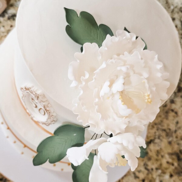 Bamboo Sugar Flower Cake Topper | Assorted Size Gum Paste Flower for ...
