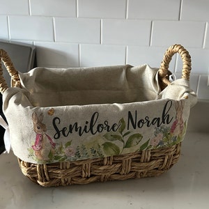 Peter Rabbit Personalized Easter Basket Liner Custom Easter Basket ...