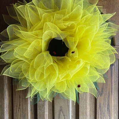 Yellow Deco Mesh 10 Inch, Yellow Deco Mesh, Deco Mesh for Wreaths, 10 ...