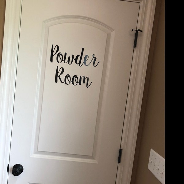 Powder Room Decal, Bathroom Door Decal, Powder Room Door Decals, Door ...