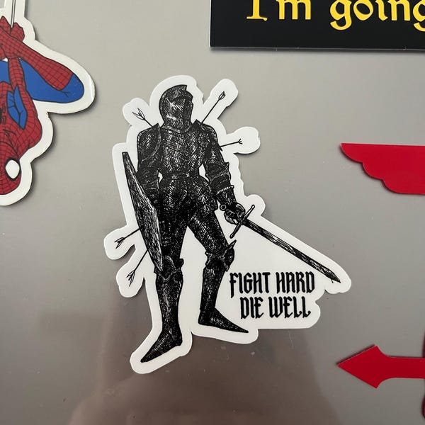 Fight Hard Knight Sticker - Etsy