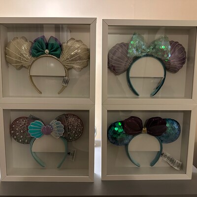 Disney Ears Glass Display Minnie Ears Wall Holder Disney Decor Mickey ...
