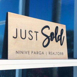 Personalized Just Sold Sign, Realtor Sign, Real Estate Agent Sign ...