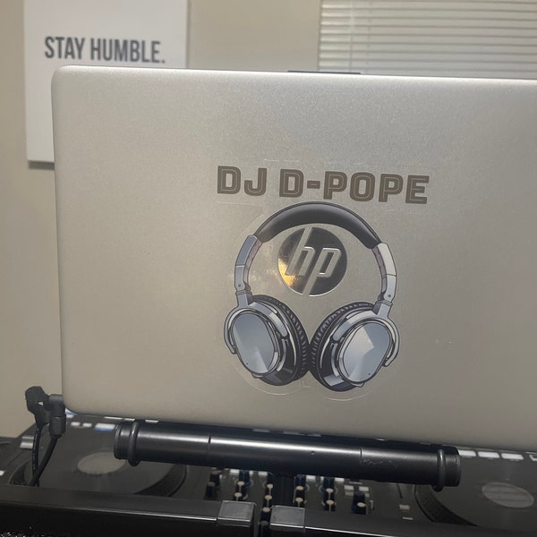 DJ Sticker Vintage Vinyl and Headphone Design Perfect Gift for Djs ...