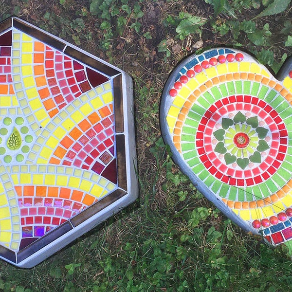 Note Cards Set of 5 Floral Mosaic Images of My Artwork Blank Inside ...
