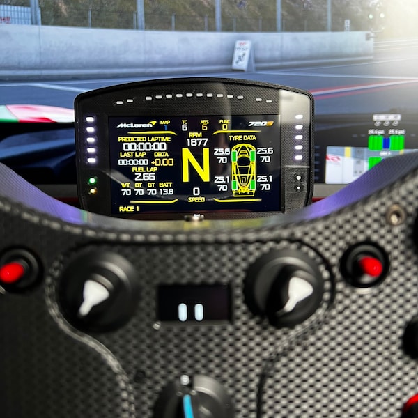 6.8'' Sim Racing Dash Display DDU 10.7 28leds Fanatec Simucube - Etsy