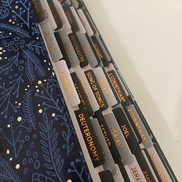 Bible Tabs Black Copper | Matte-coated Sticker Tabs | Bible Tabs for ...