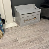 Personalised Toy Box - Soft Grey - Etsy UK