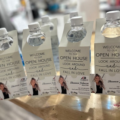 Bottle Hang Tags for Open Houses & Real Estate Agents Real Estate Agent ...