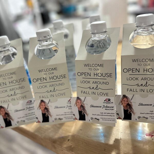 Bottle Hang Tags for Open Houses & Real Estate Agents | Real Estate ...