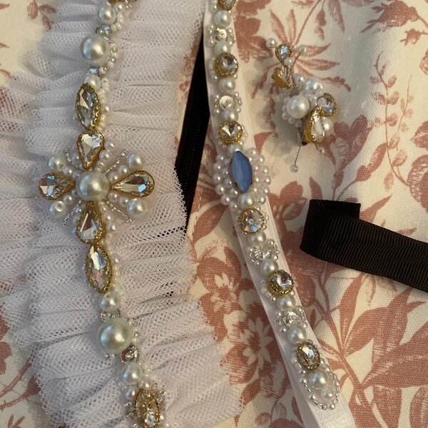 Fantasy off White Wedding Garter With Sparkling Dangles, Luxury ...