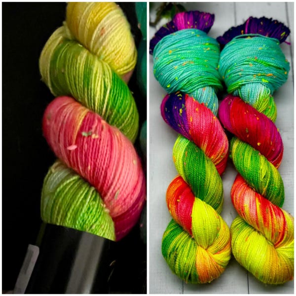 Dragonfly in Amber - Blue, Green, Gold, Hand Dyed Superwash Merino ...