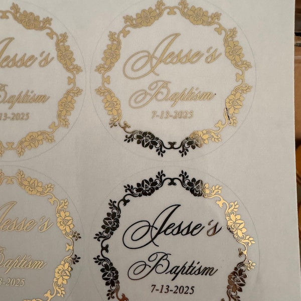 Baptism Stickers for Candles, Gifts & Favors, Custom Mi Bautizo ...