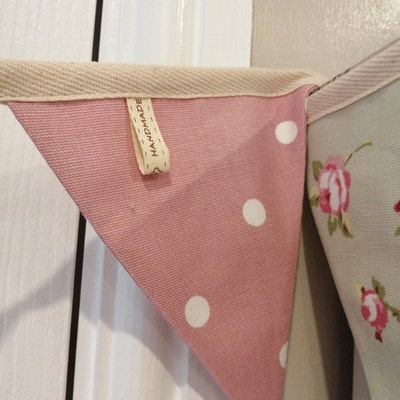 Grey and Pink Handmade Mini Bunting Cottage Nursery - Etsy