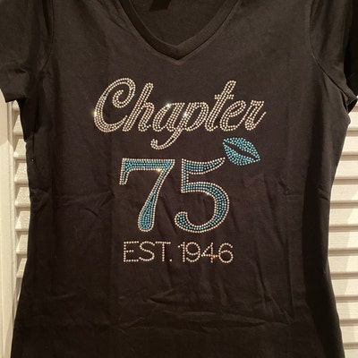 Chapter 75 any Year Bling Birthday Shirt, 75 Birthday Bling Shirt ...