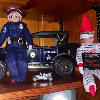 Police and Prisoner Elf Costumes, Elf Outfits, Doll Outfits, Police ...