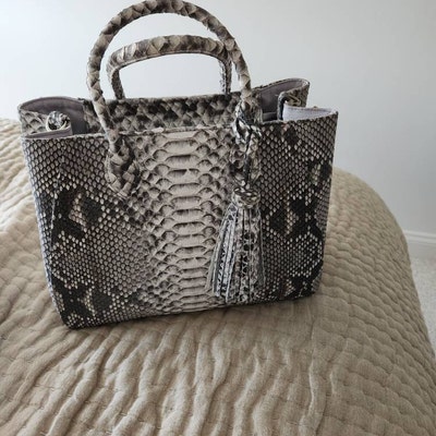 Genuine Python Leather, Natural Python Leather, Hide Snake Skin, Brown ...