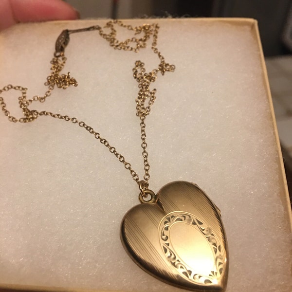 Art Deco Stetson Chain Co. Gold Filled Locket Necklace | Gold Filled ...