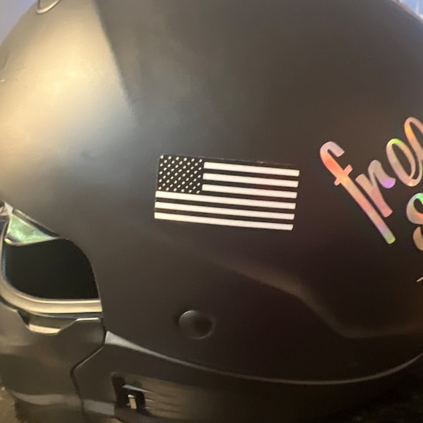 Pair - REFLECTIVE Black Ops American Flag Hard Hat Stickers ...