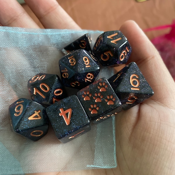 Endless Expanse - 8 Piece TTRPG Dice Set. Dungeons and Dragons, D&D ...