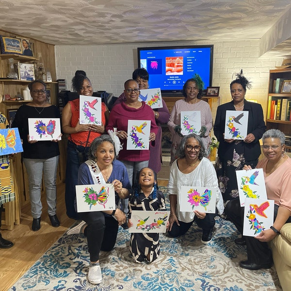 DIY Paint Party, Butterfly, Flower Canvas Board ONLY, Canvas Outline ...