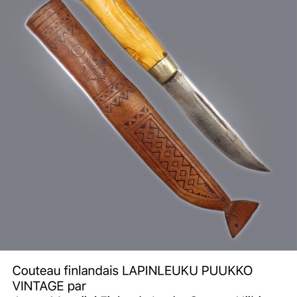 Vintage Lapinleuku Puukko Knife Janne Marttiini Rovaniemi Lapland ...