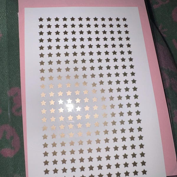 Champagne Gold Star Stickers: 4mm Waterproof Vinyl Decals - Etsy